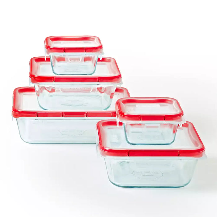 Pyrex Glass Container Fresh Lock 10pc Vinod Patel Home Living